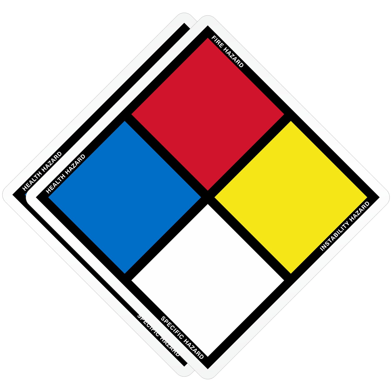 Amazon.com: SmartSign (Pack of 2) NFPA Adhesive Label Kit (Placard, Digits & Symbols) | 17" Tall ...