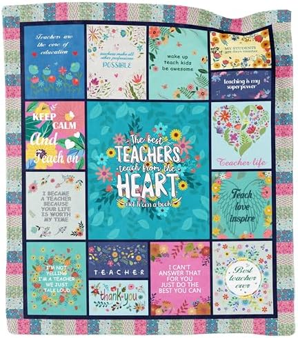 Amazon.com: Hosuly Teacher Throw Blanket Birthday Gift for Women 60''x50'' Teachers Appreciation ...