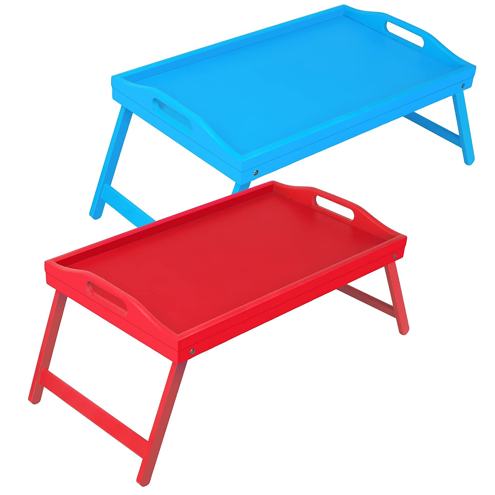 Buy Artmeer Bed Tray Table with Handle Folding Legs,Breakfast Tray for ...