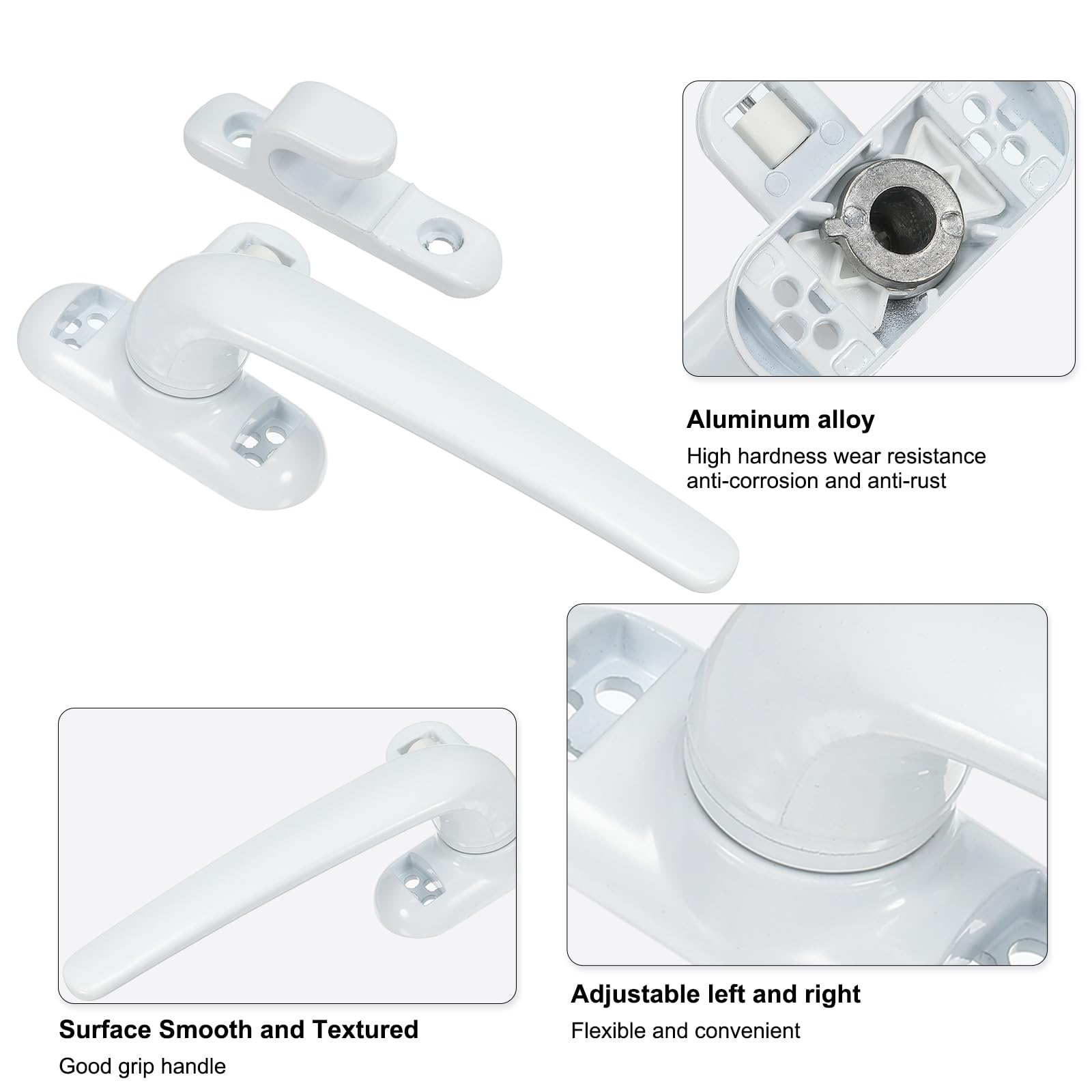 PATIKIL Aluminum Alloy Window Handle, Casement Window Lock Internal and ...