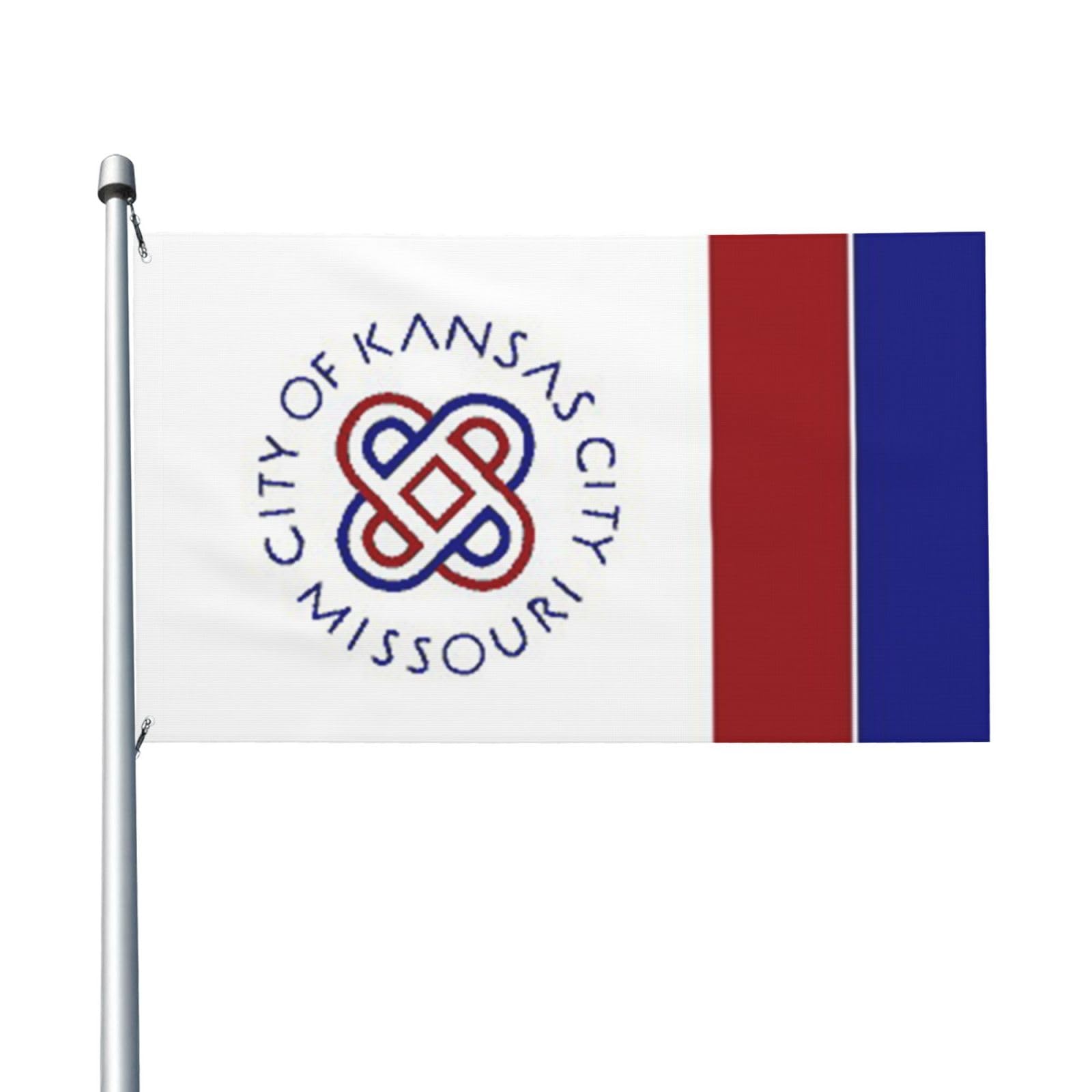 Kansas City Missouri Flag Missouri State Flag Waving With The National