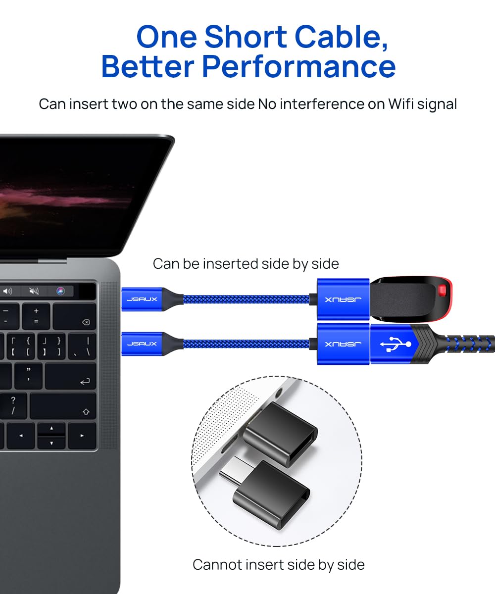 Snapklik.com : JSAUX USB C To USB Adapter 2 Pack