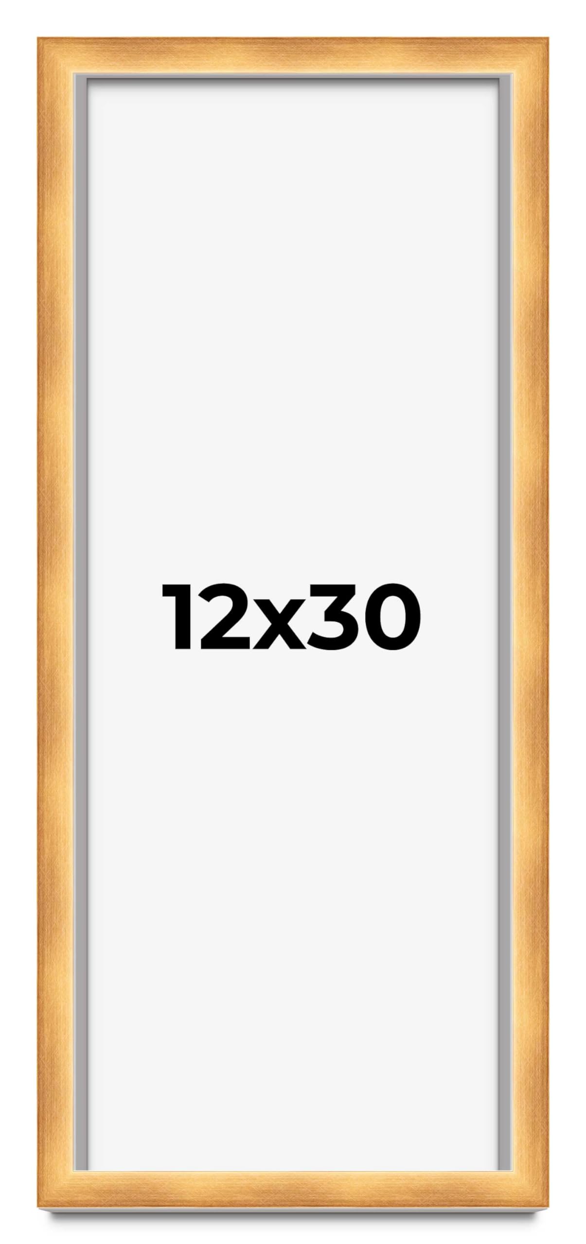 Amazon.com - 12x30 Shadow Box Gold Cross-Brushed Display Frame | 1.625 ...
