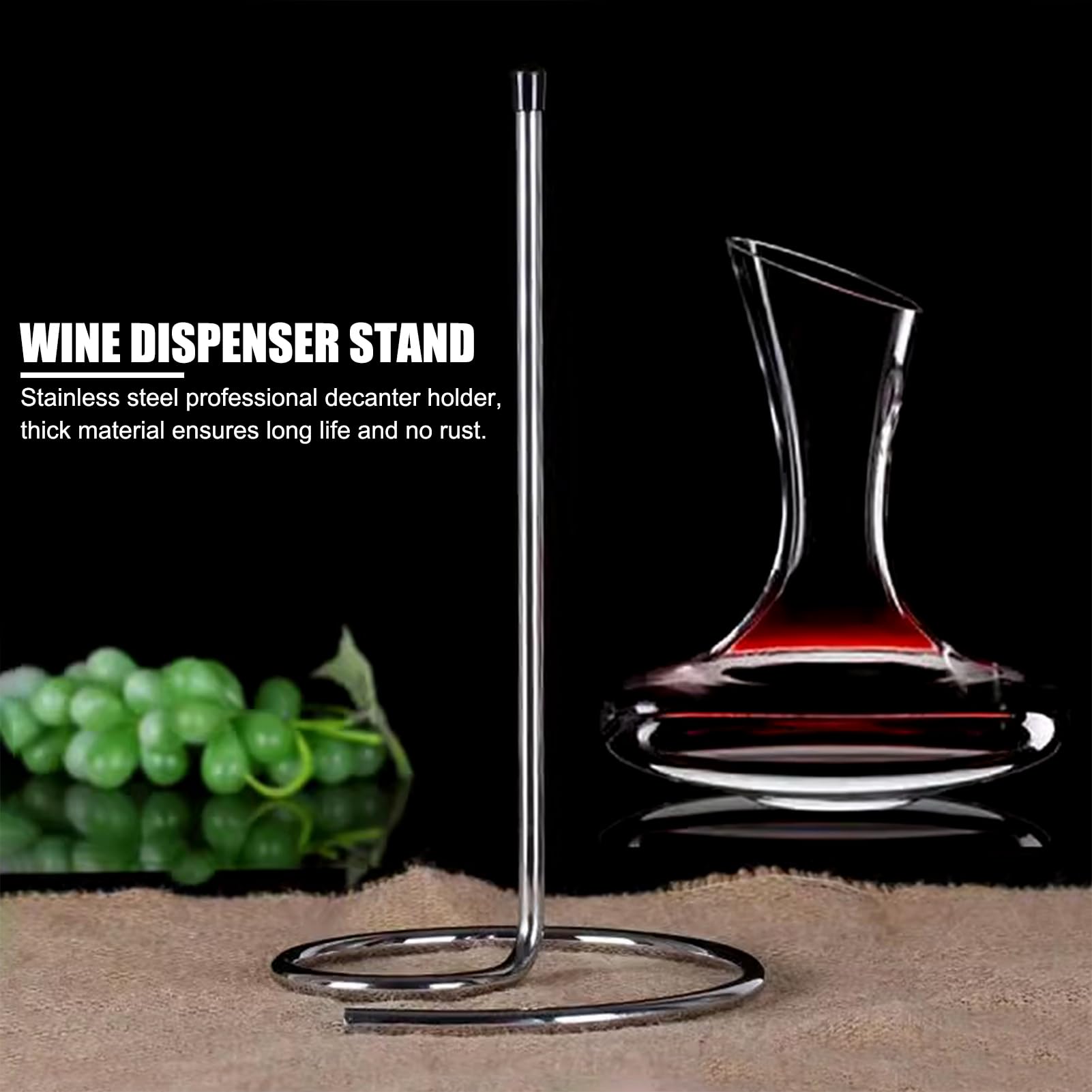 Snapklik.com : Dry Decanter Stand, Stainless Steel Decanter Rack Holder ...