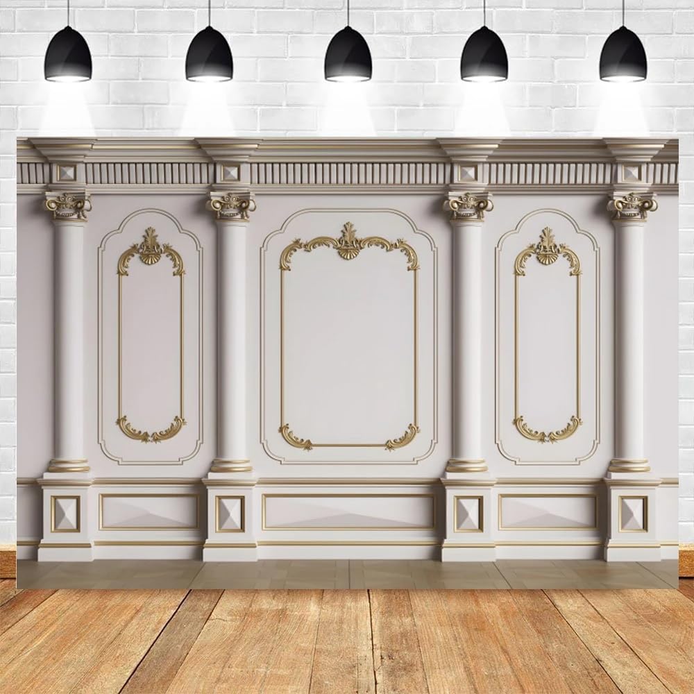 Amazon.com : 6x4ft Classic Interior Wall Backdrop European Style Gypsum ...