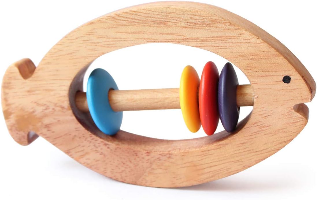 Amazon.com: Adventure Awaits! - 2 Pack - Wooden Fish Rattle for ...