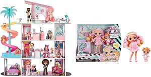 L.O.L. Surprise! OMG Fashion House Playset with 85+ Surprises - Real Wood Doll House with Pool ...