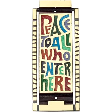 804 Pease to All Who Enter Here Door Knocker - - Amazon.com