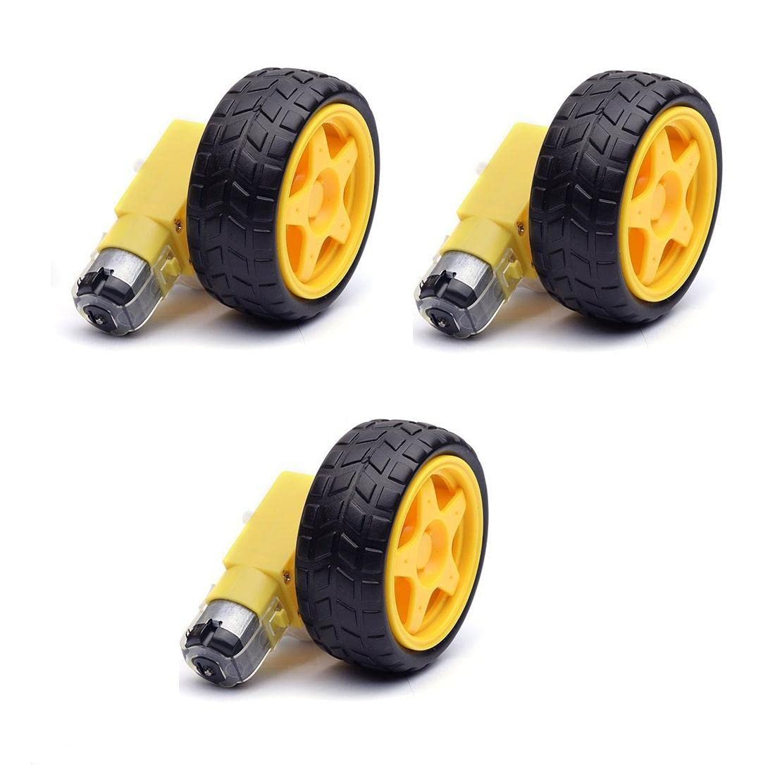 TECHKINS BO Motor Dual Shaft with BO wheel Combo of 3 : Amazon.in ...