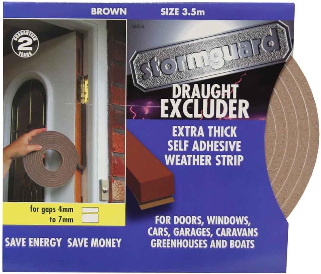 STORMGUARD B01N5KQIKJ White Extra Thick Rubber Foam Draught excluder ...