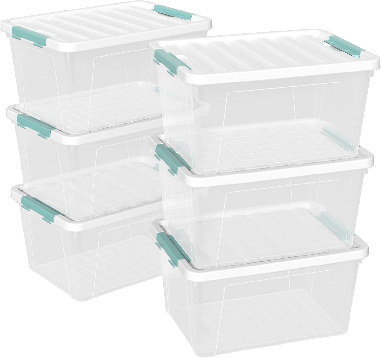 Amazon.com - HOMZ X Large 64 Quart Clear Plastic Storage Container with ...