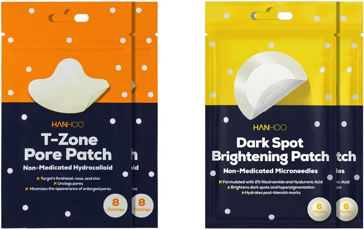 Amazon.com: HANHOO Dark Spot Brightening Patch T-Zone Pore Patch|Hydrocolloid Nose Strips ...