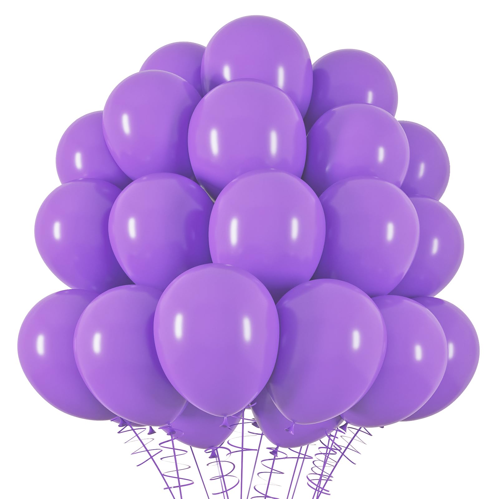 Amazon.com: RUBFAC Purple Balloons Latex Party Balloons, 100pcs 12 Inch ...