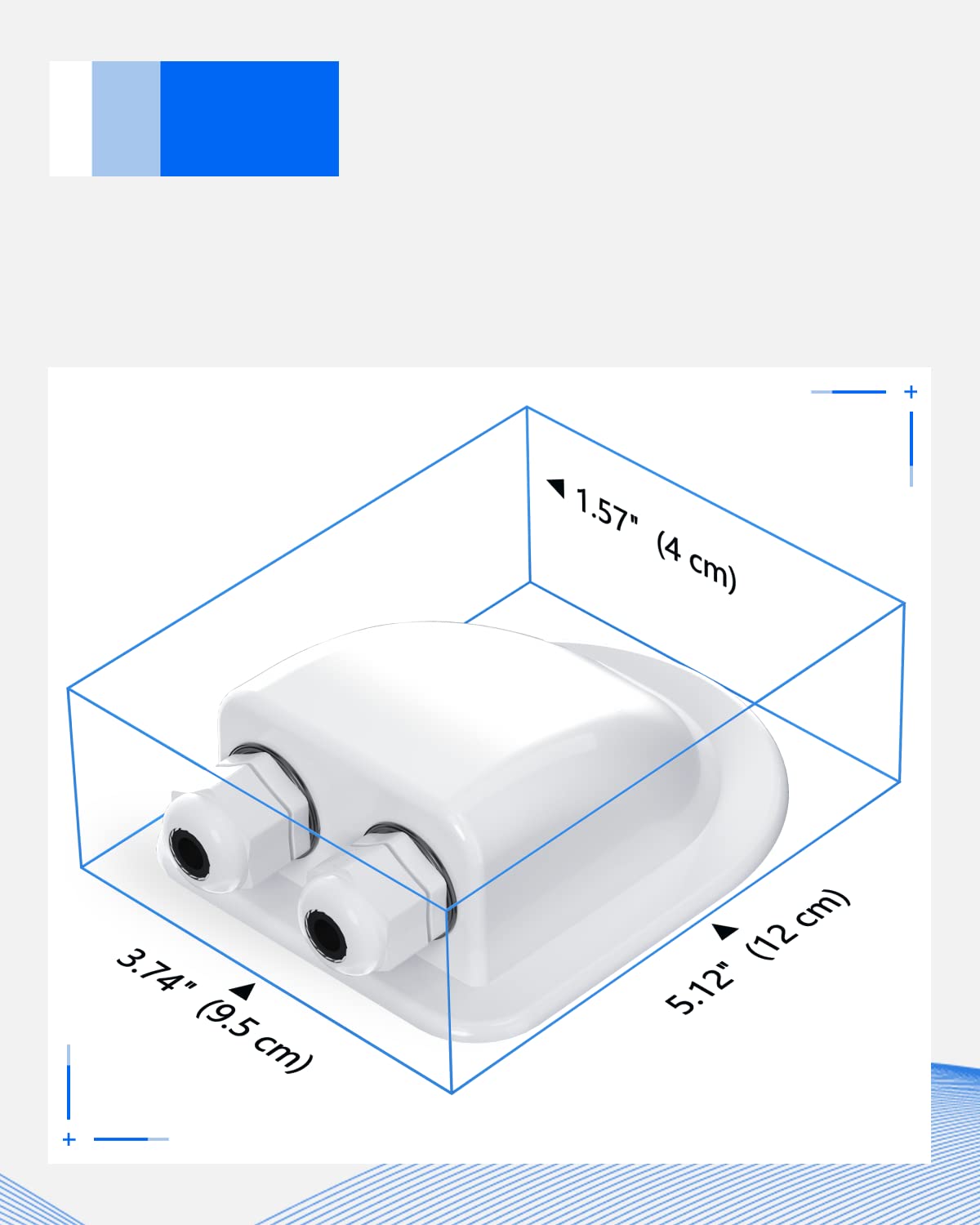 Snapklik.com : ABS Double Solar-Cable-Entry-Gland-Housing, Weatherproof ...