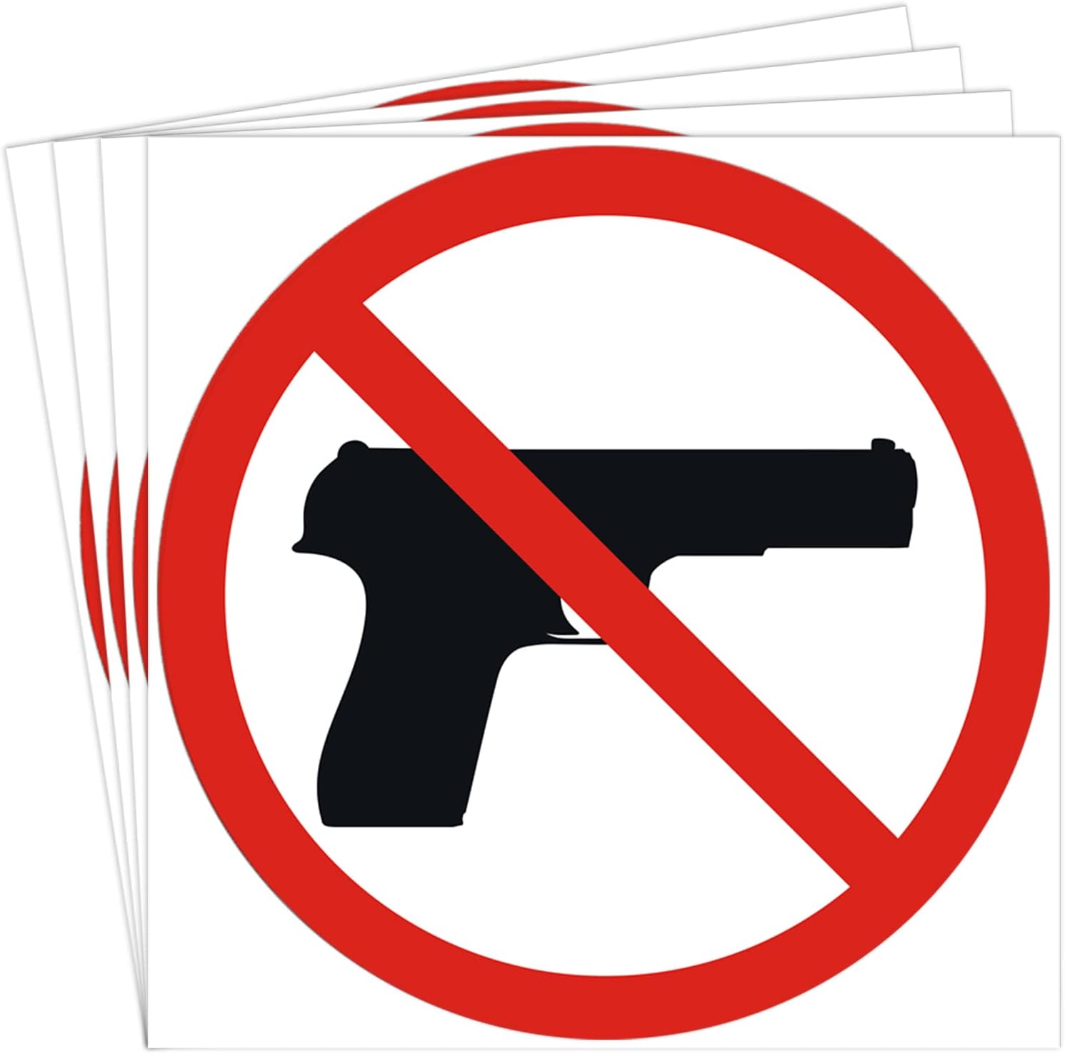 Amazon.com : No Guns Allowed Sign Decal Vinyl Stickers,8 Inch ...