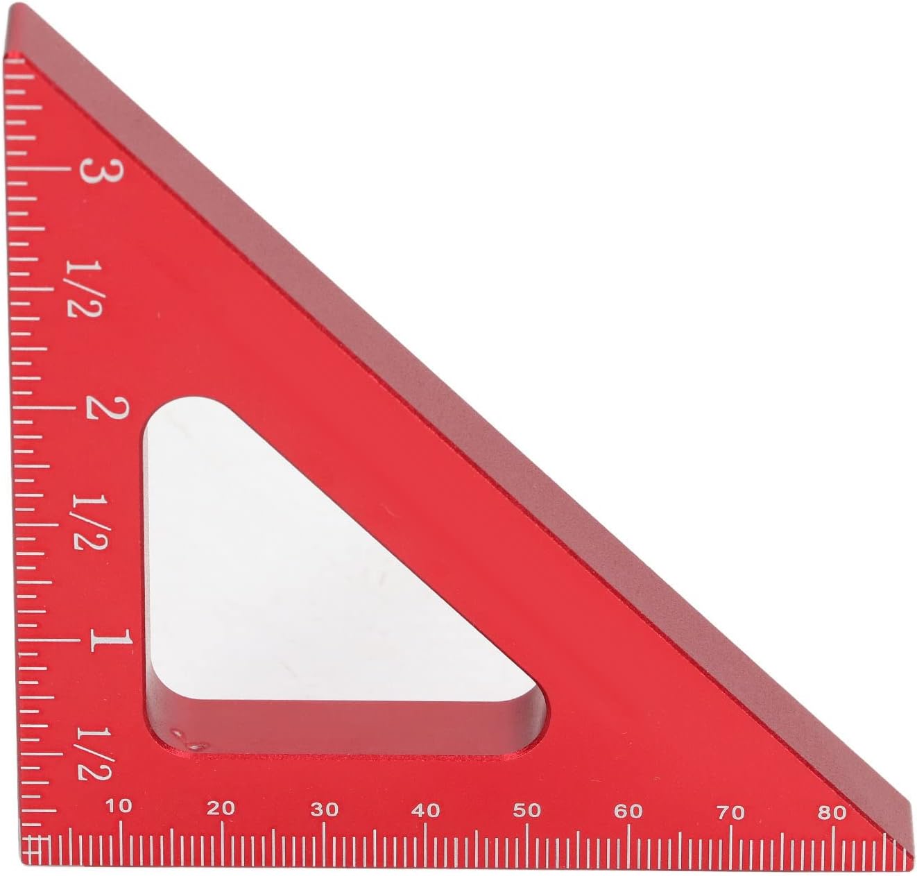 Woodworking Triangle Ruler 45 90 Degree Aluminum Alloy Angle Ruler Inch ...