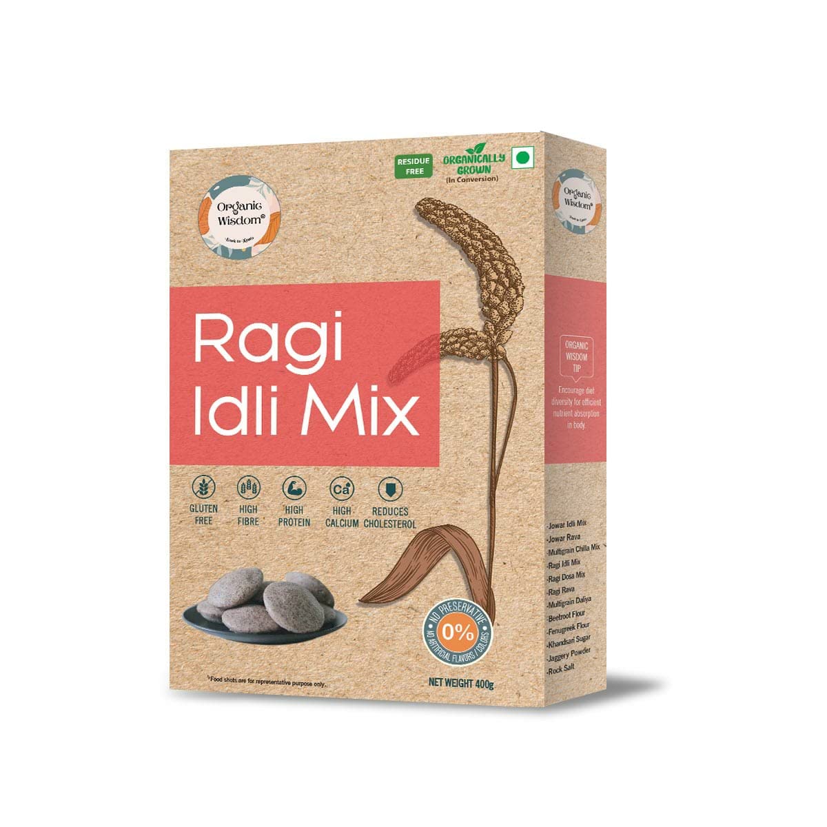 Buy WISDOM Ragi/Nachni Idli Mix (Millet Idli)| Super Food for Kids ...