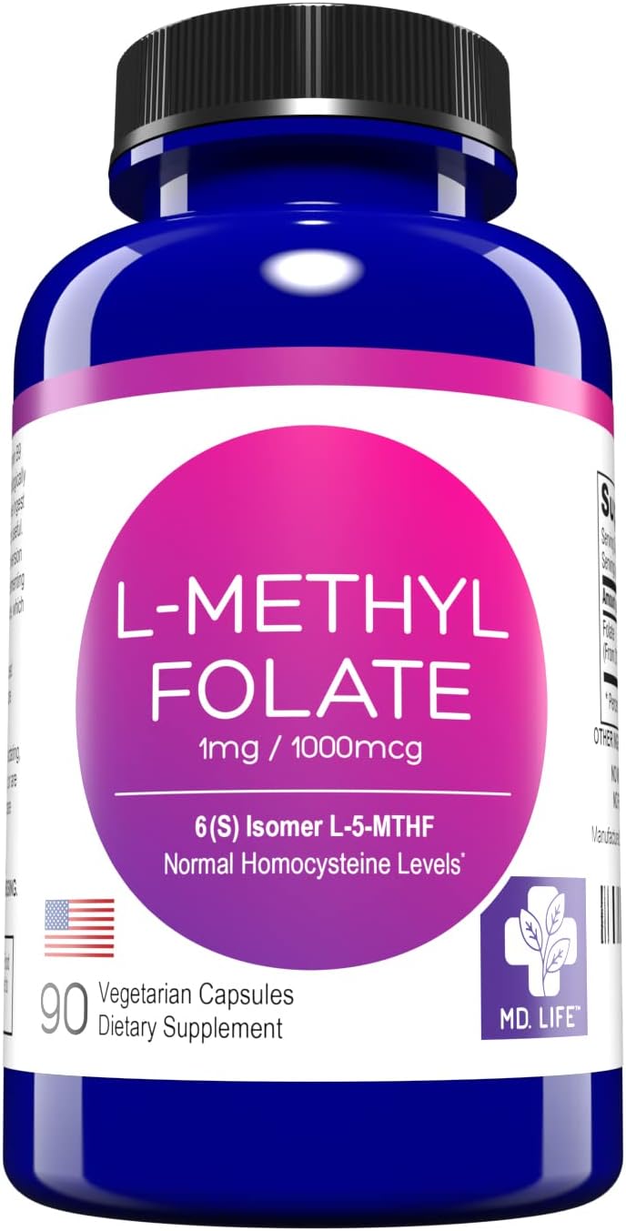Amazon.com: MD Life L Methylfolate 1mg - Professional-Grade Active ...