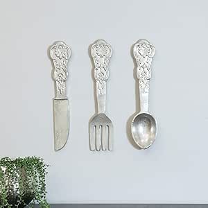 Melody Maison Giant Decorative Wall-Mounted Cutlery Set : Amazon.co.uk ...
