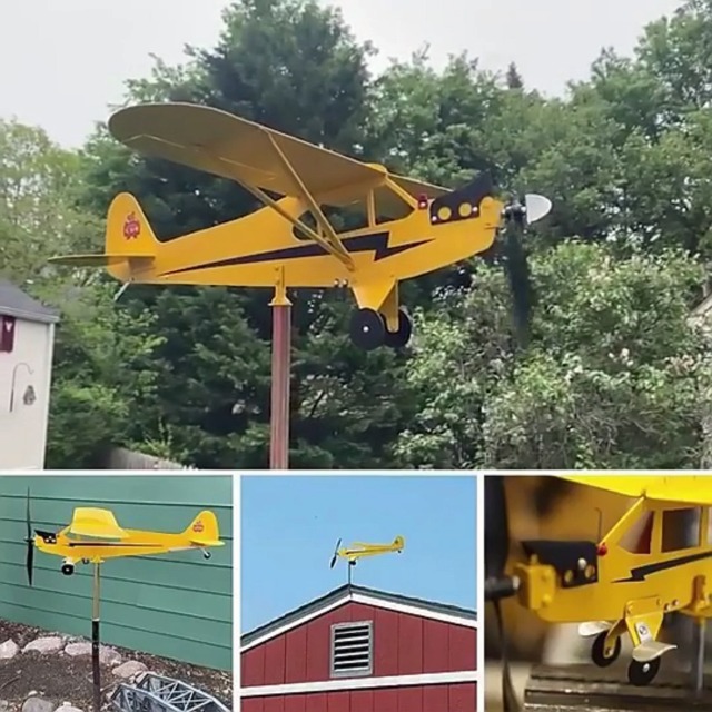 Watch Piper J3 Cub Airplane Weathervane Wind Spinner for Garden on ...
