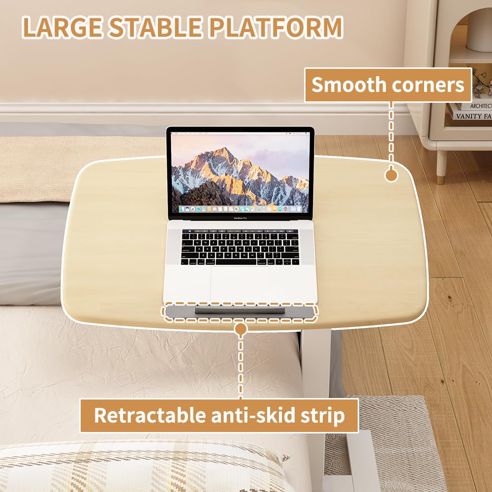 Snapklik.com : Furist Overbed Table Portable Table Hospital Bed Table Mobile Standing Desk, 90 ...
