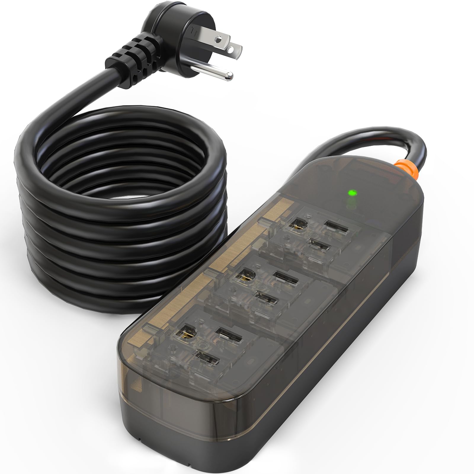 Amazon.com: Power Strip Weatherproof, Transparent Surge Protector with ...