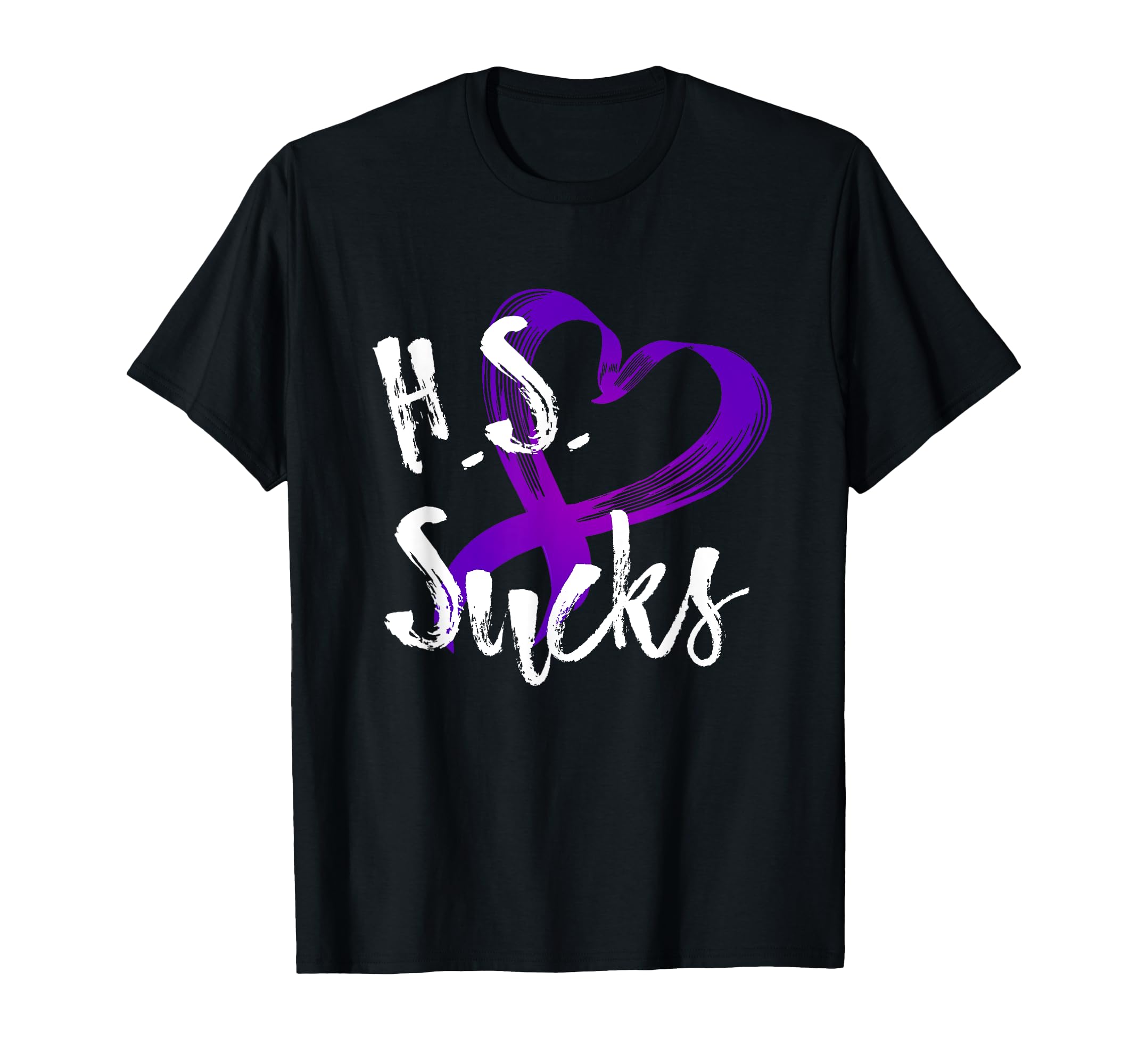 Amazon.com: Hidradenitis Suppurativa Purple Ribbon HS Sucks T Shirt T ...