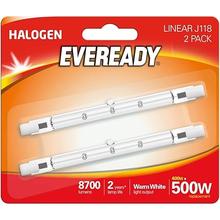 Energizer ECO Linear Halogen Bulb - R7 - 118mm - 400w (500w) - Pack of ...