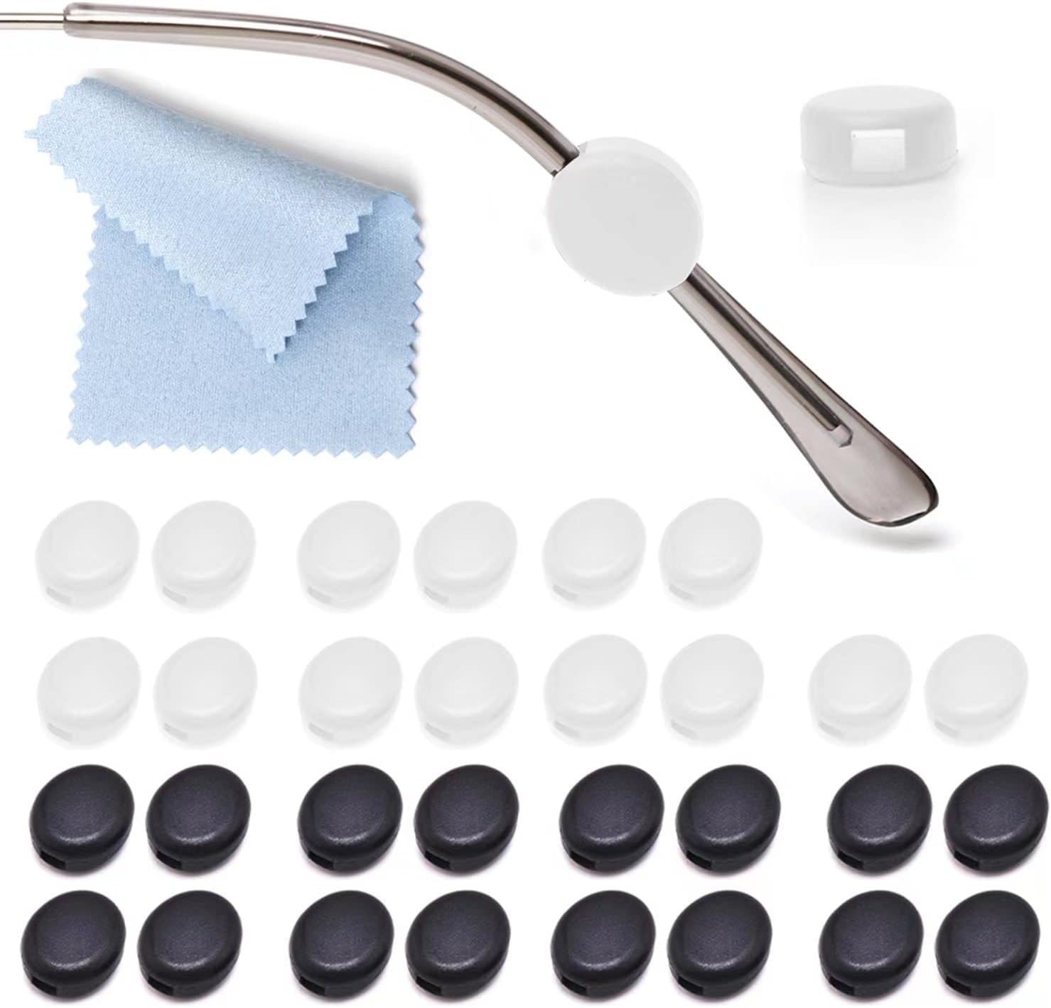 PHULWEL Silicone Eyeglasses Temple Tip Sleeve Retainer, 15Pairs Anti ...