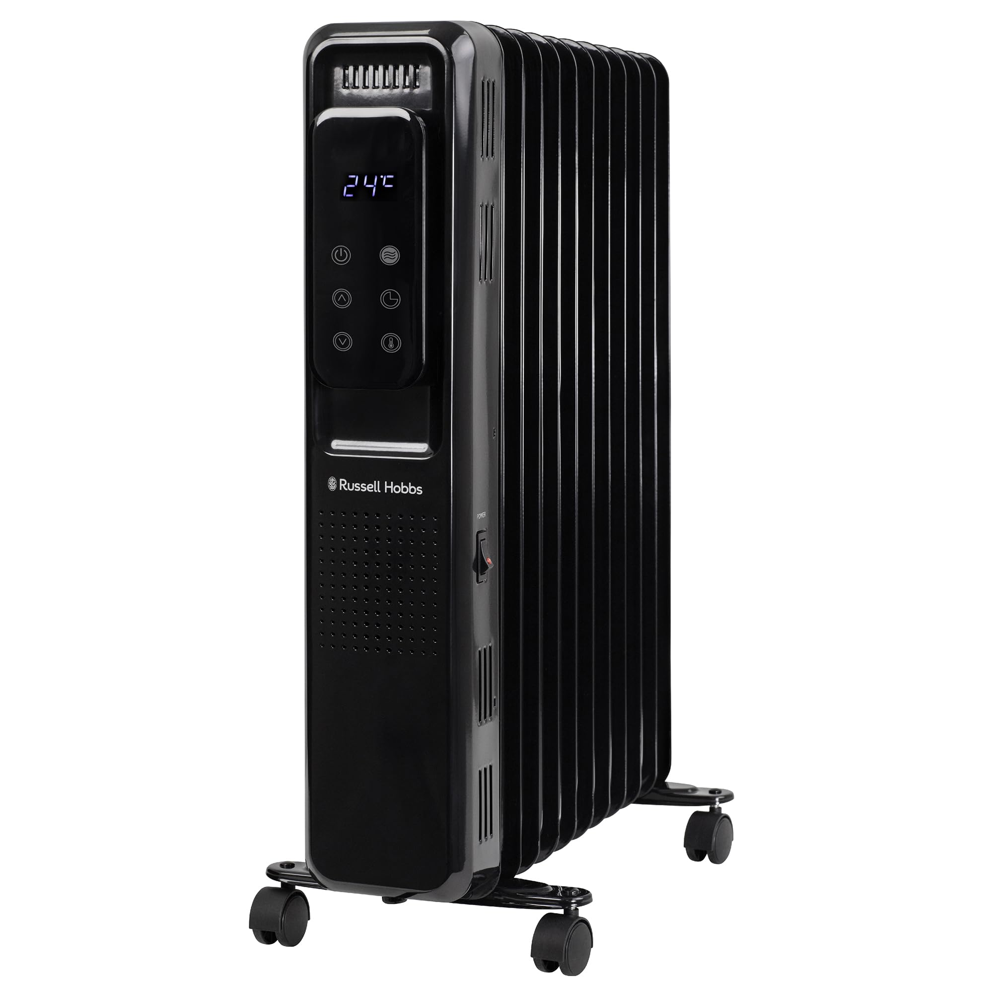 Russell Hobbs 2500W/2.5KW Oil Filled Radiator Digital 11 Fin Portable ...