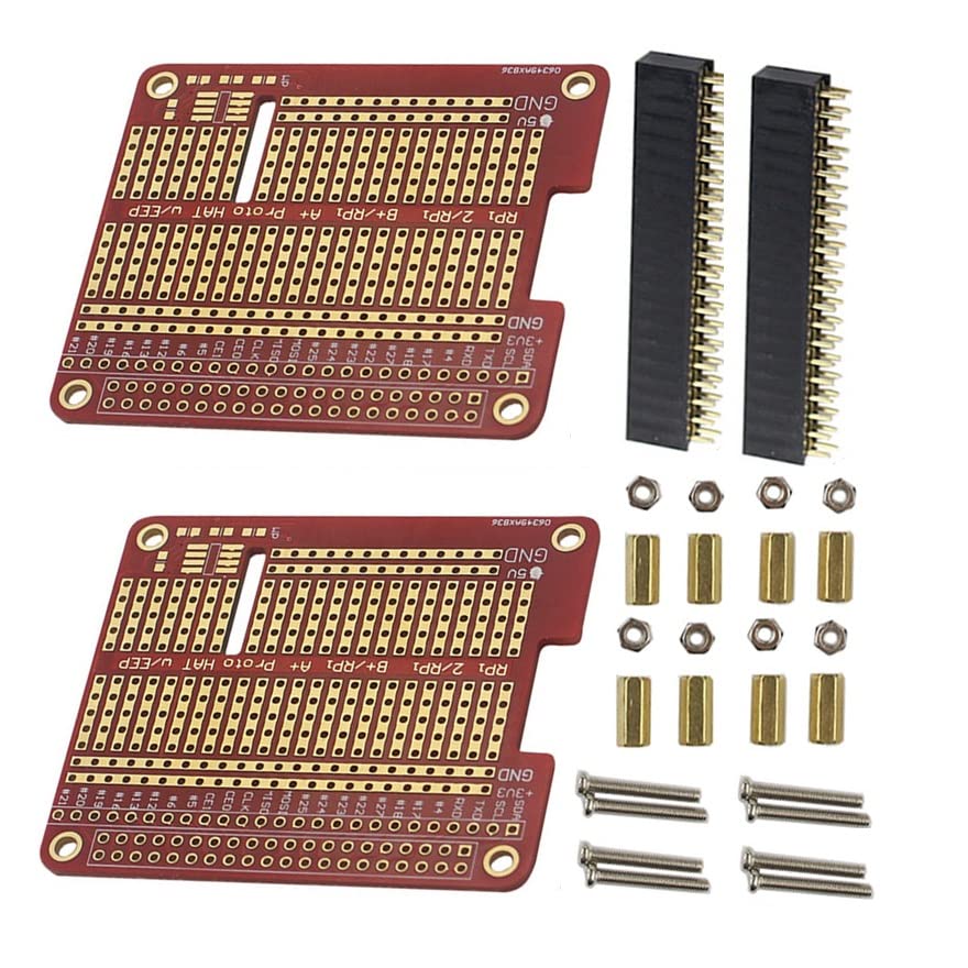 Switian 2PCS PCB Prototype Carte de Circuit Imprimé à Double Faces Breakout DIY Breadboard ...