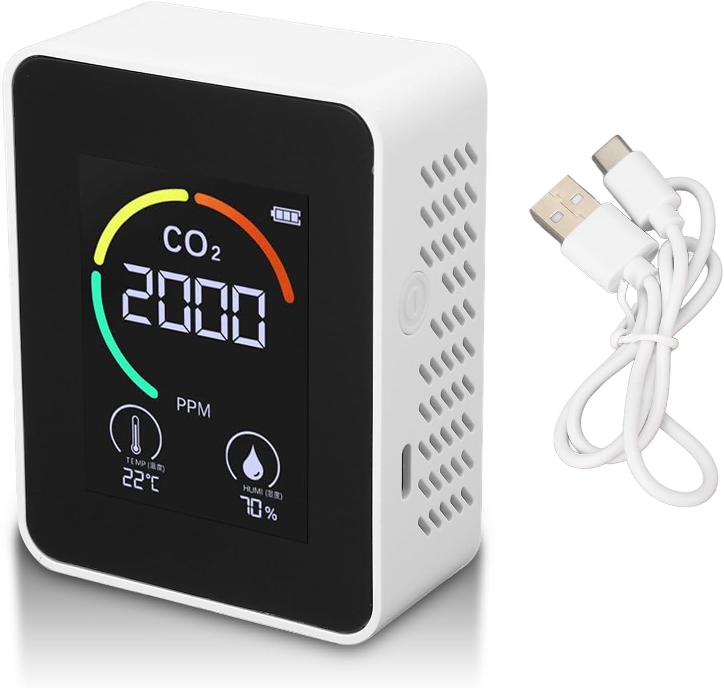 Amazon.com: 5 in 1 Co2 Monitor, Co2 Carbon Dioxide Detector, Co2 Air ...