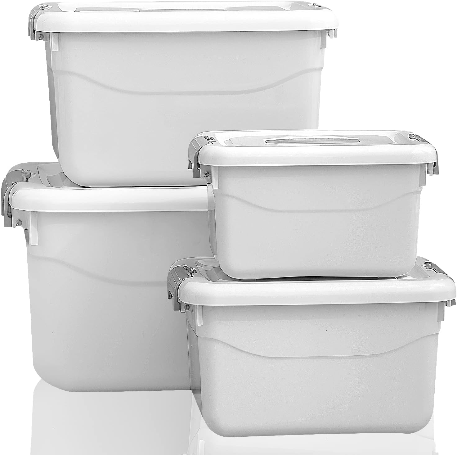 Amazon.com: GONICVIN Plastic Storage Boxes, 8L/12L/15L/25L Storage ...