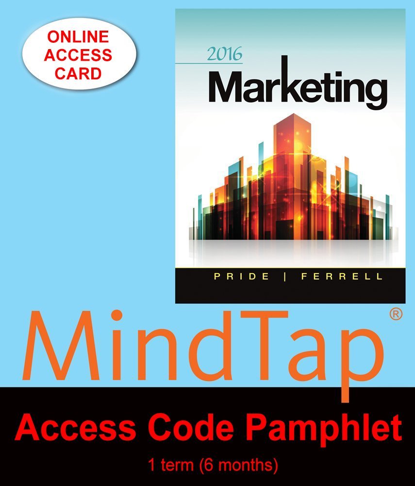 MindTap access code for Pride/Ferrell's Marketing 2016, 18th Edition ...