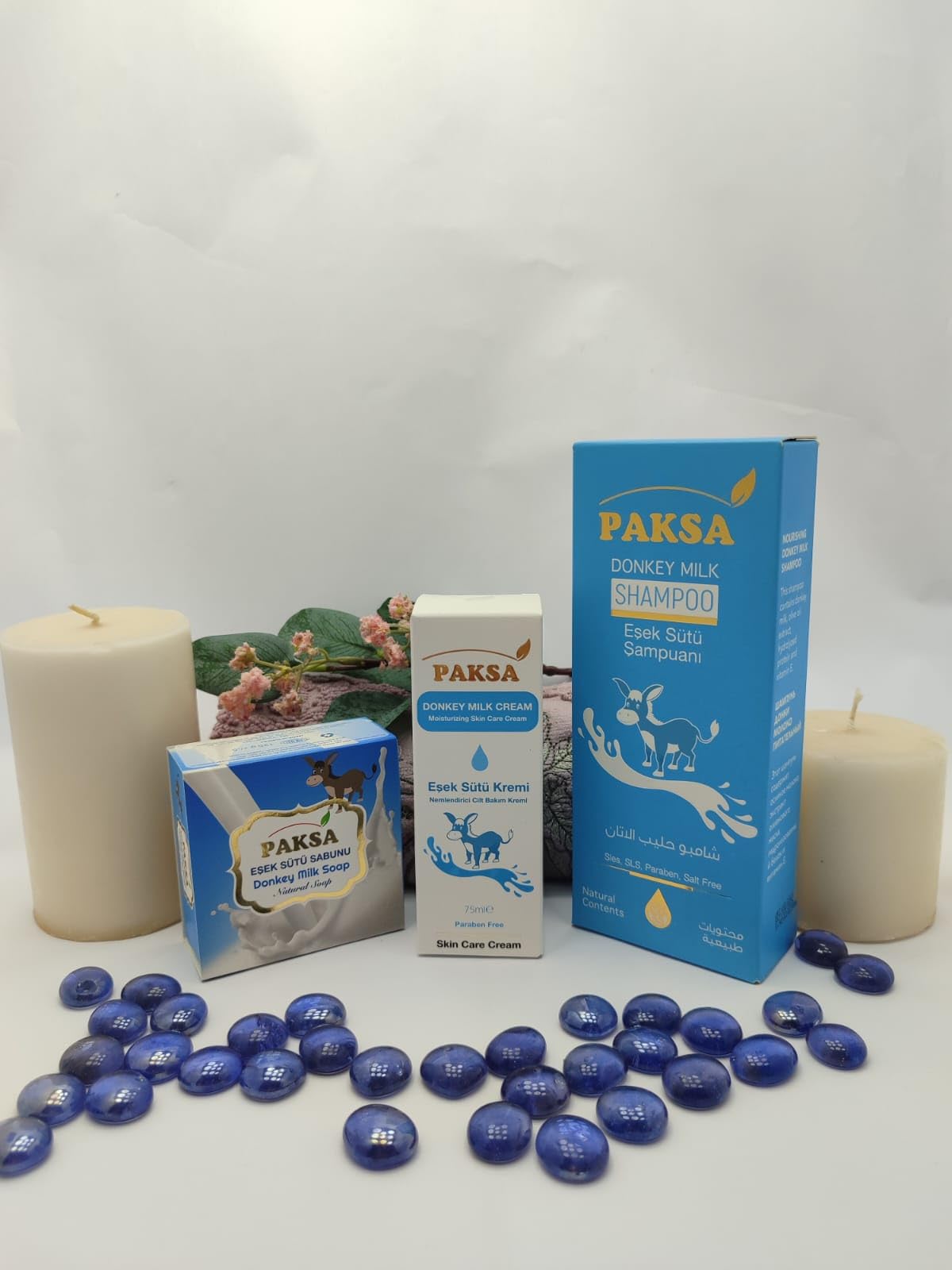 Amazon.com : PAKSA Donkey's Milk Soap + Cream + Shampoo (3 in 1 ...