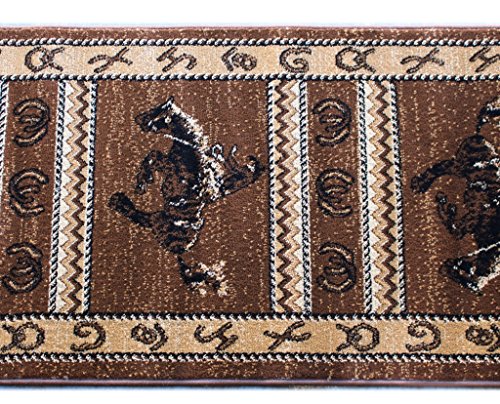 Western Bronco Cowboy Runner Rug