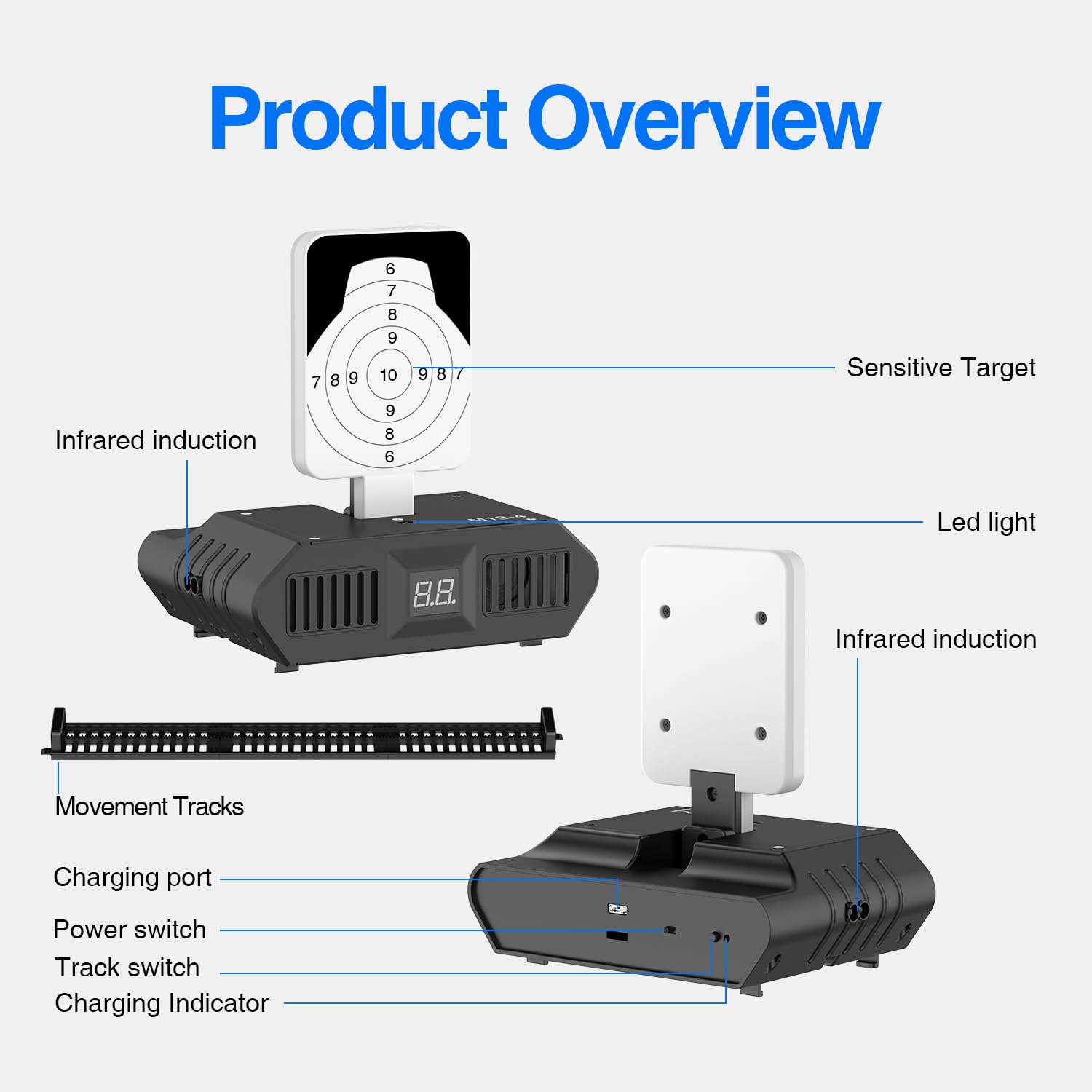 Dry Fire Laser Training Target with Rechargeable Battery/9mm Laser ...