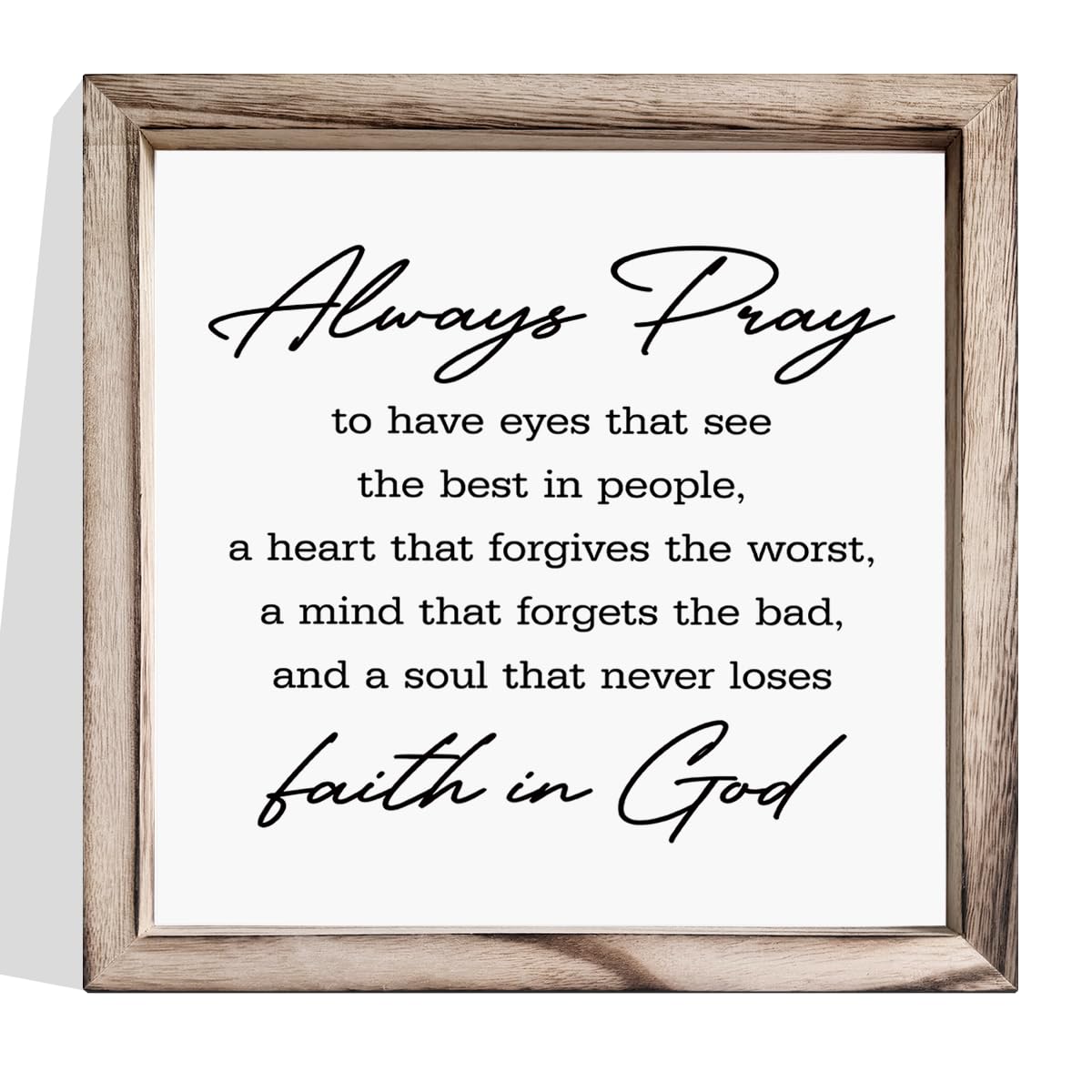 Amazon.com: Inspirational Wood Sign, Always Pray to Have Eyes that See ...