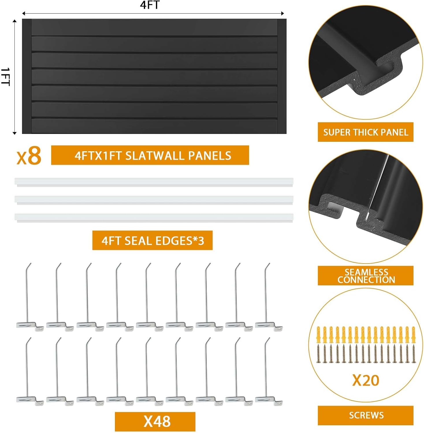 PVC Slat Wall Panels 4 x 8 Ft, 8 Panels, Garage Wall Australia | Ubuy