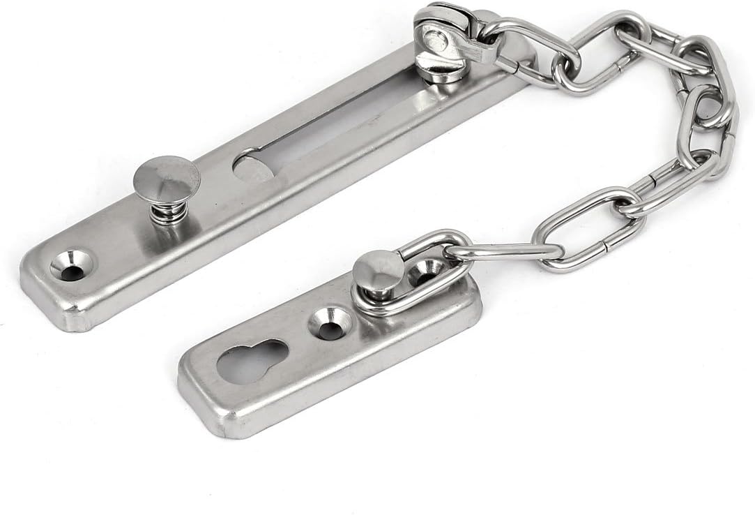 uxcell Home Security 34cm Length Stainless Steel Door Chain Bolt ...