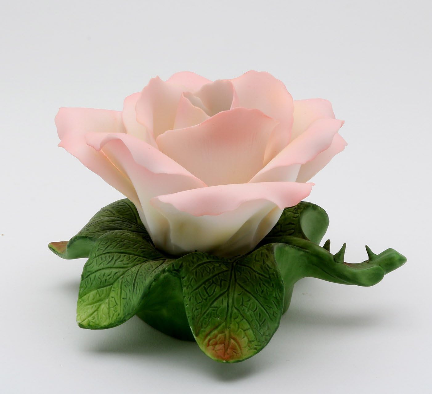 Fine Elegant Porcelain Lighted Pink Rose Night Light Nightlight ...