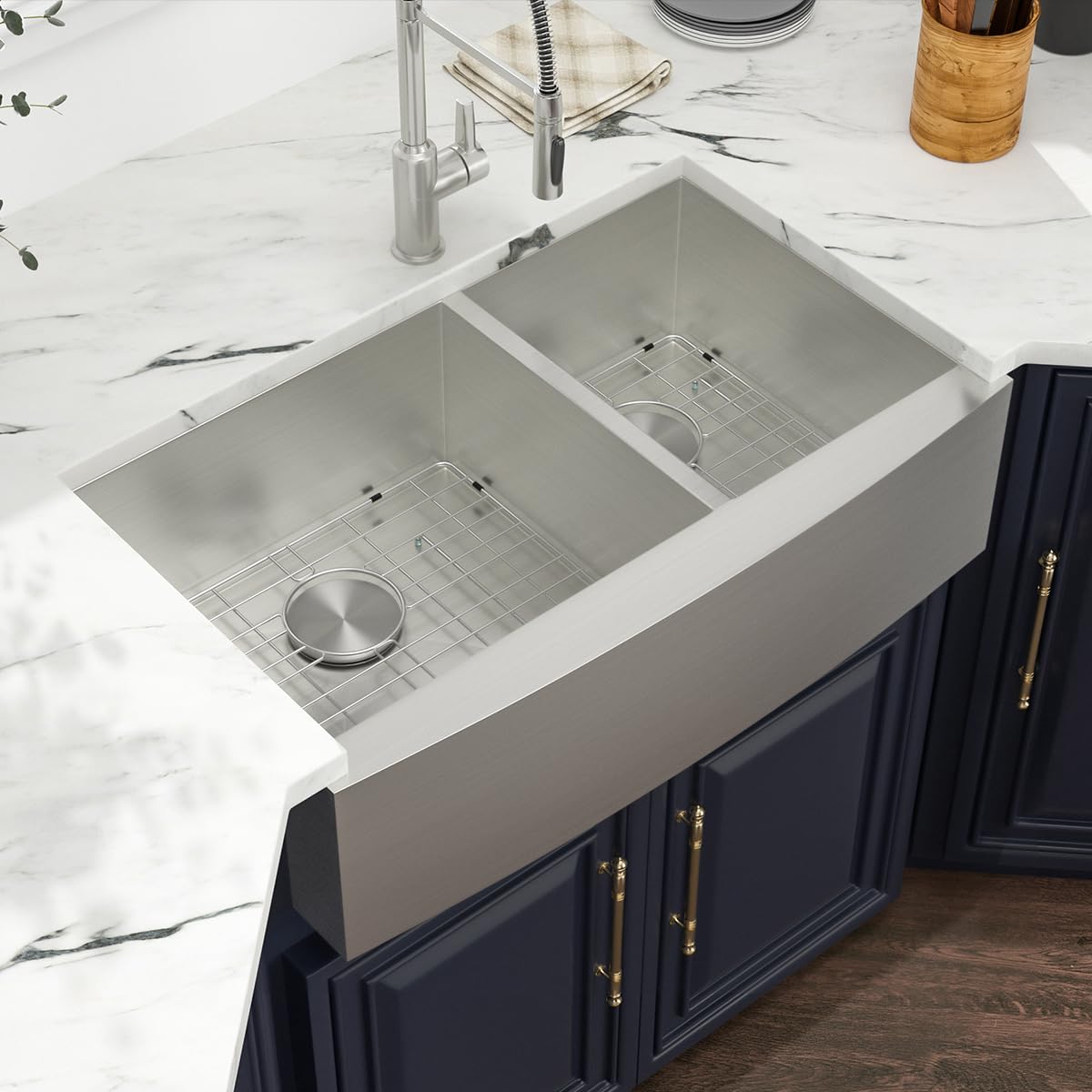 Snapklik.com : 36 Double Farmhouse Sink - 36 Inch Kitchen Sink Double ...