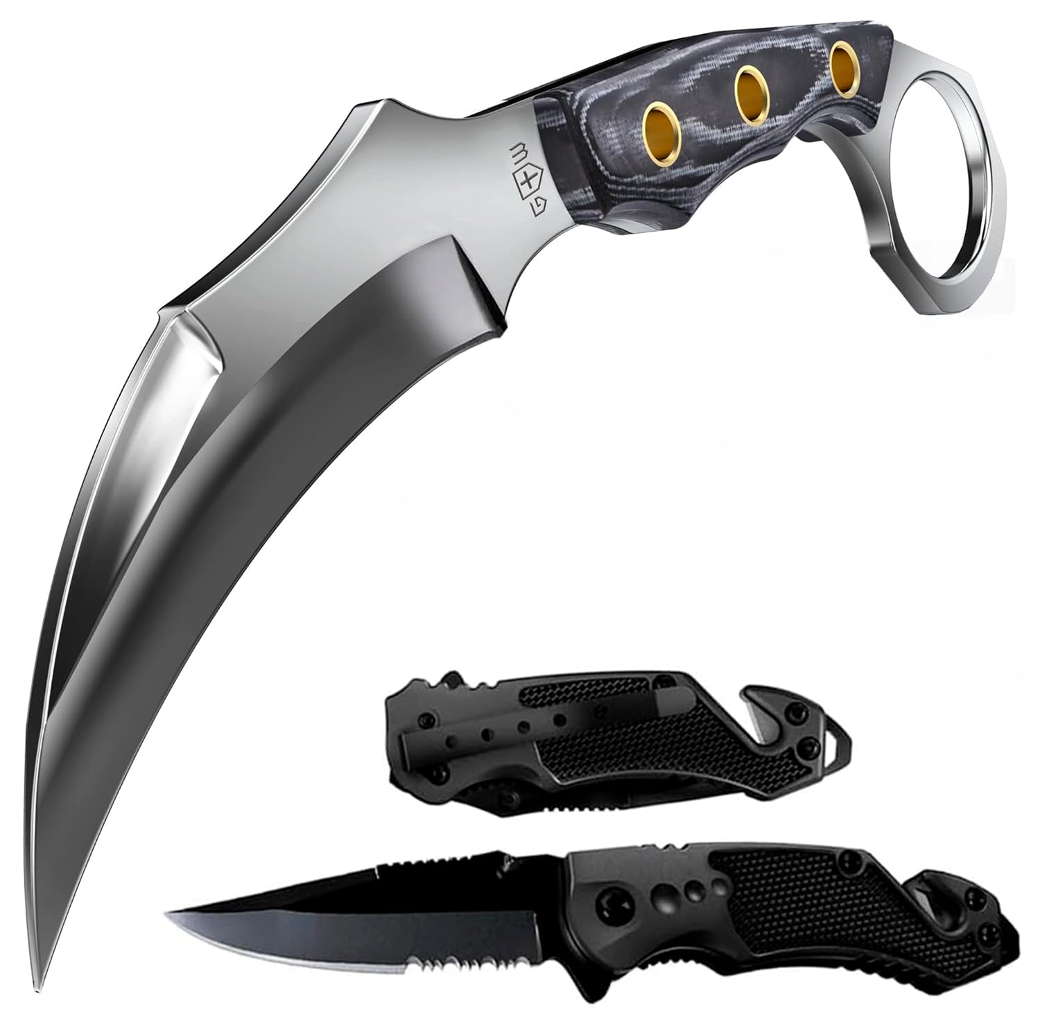 Amazon.com : GOOD WORKER Karambit Knife with Sheath & Micarta Handle ...