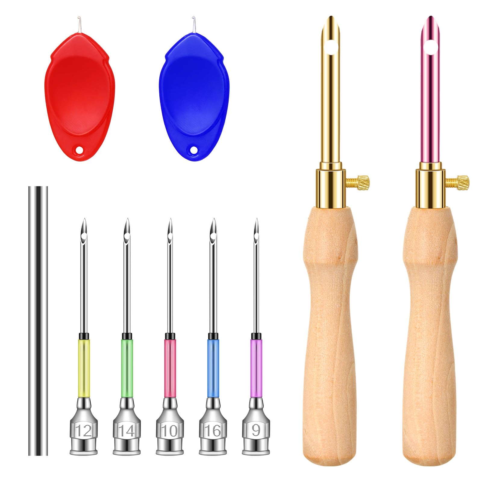 Amazon.com: 10 PCS Adjustable Punch Needle Tool, 7 Size Punch Needle ...