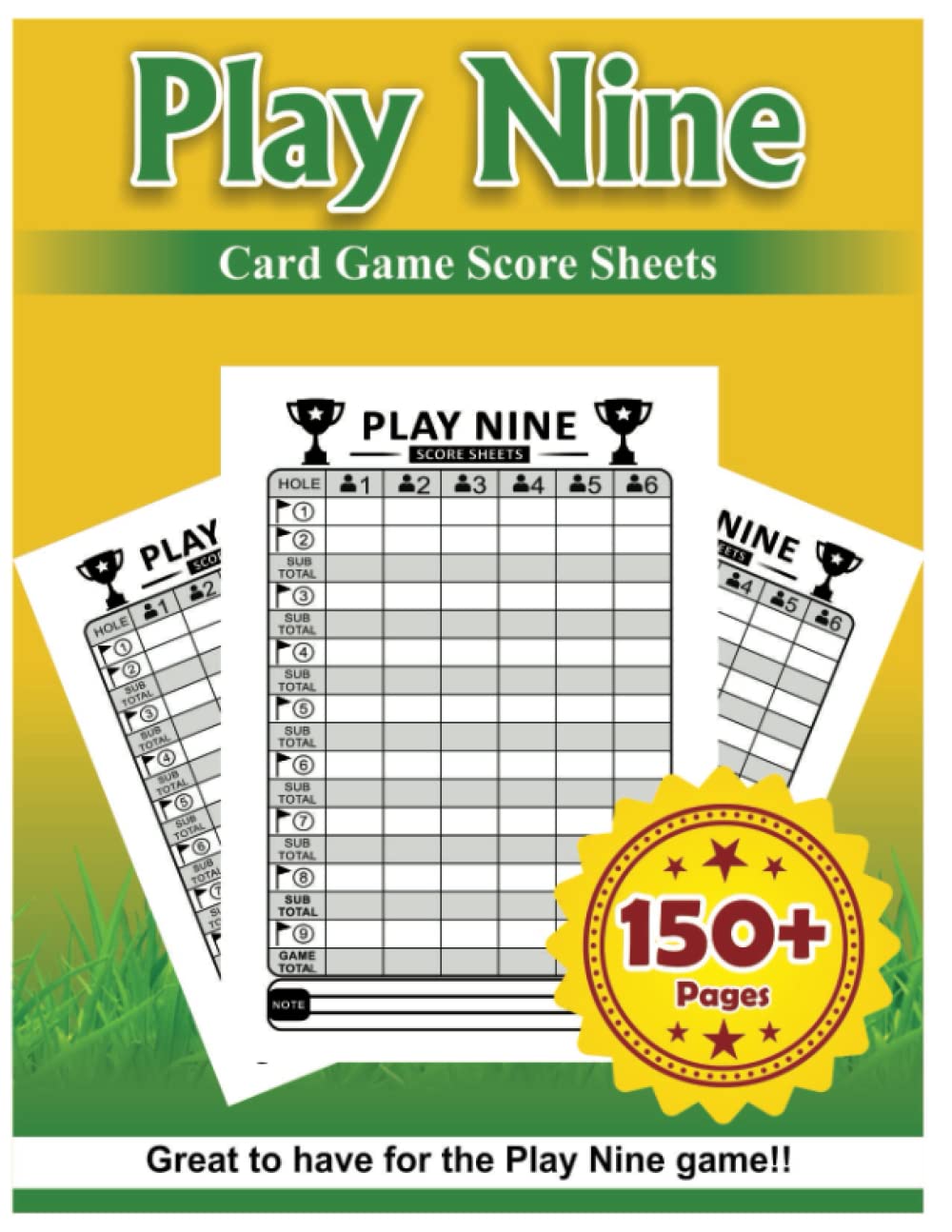 Play Nine Score Sheets: Large Print Score Pads, 8.5" x 11" 150+ Pages ...
