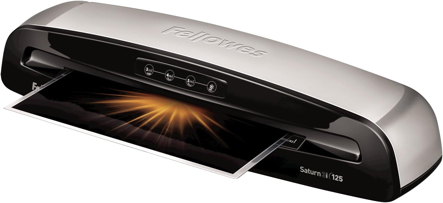 Fellowes Saturn 125 Laminator with Pouch Starter Kit, Silver, 12.5 Inch ...