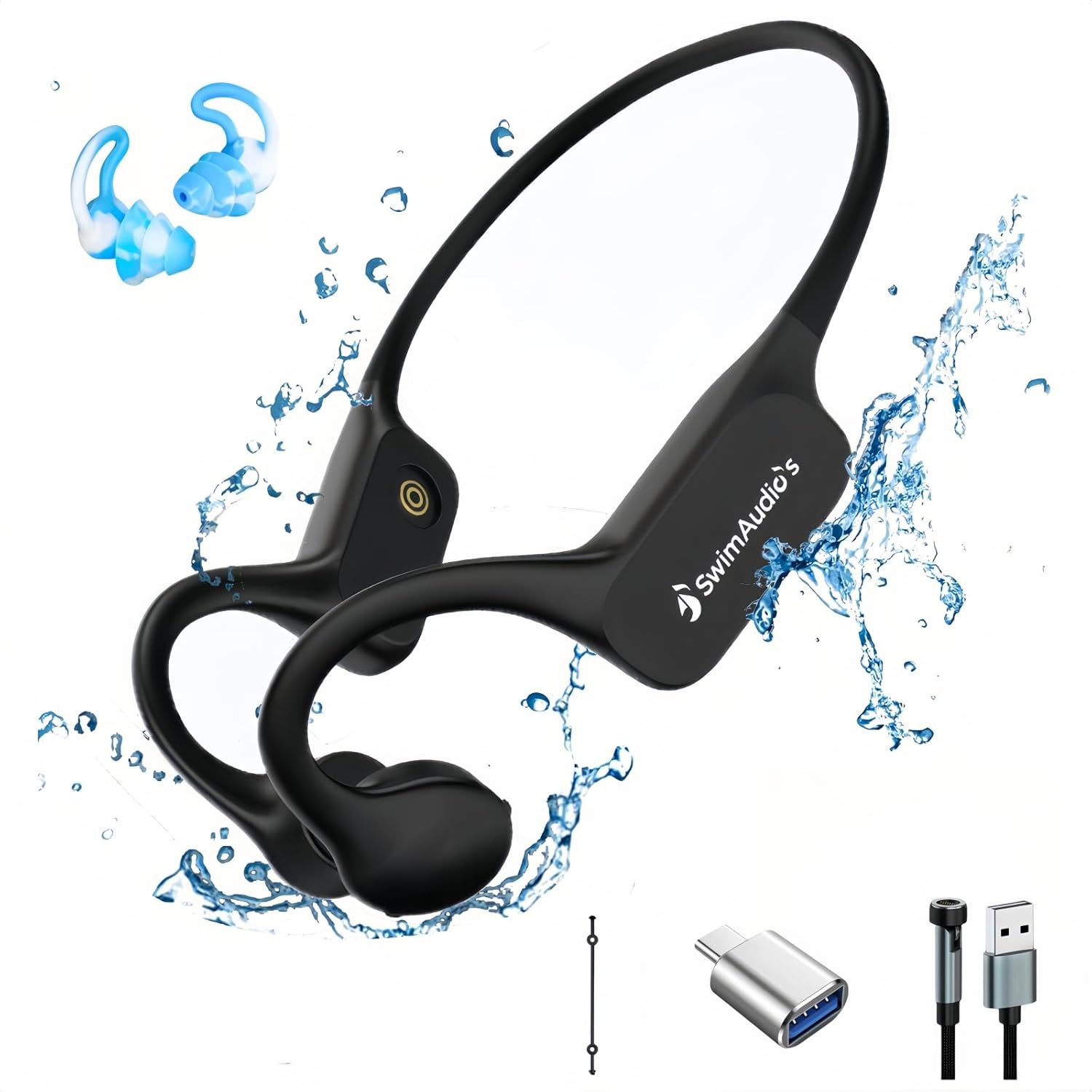 Amazon.com: swimaudios Swimming Ear Buds,IP68 Underwater Earbuds,Bone ...