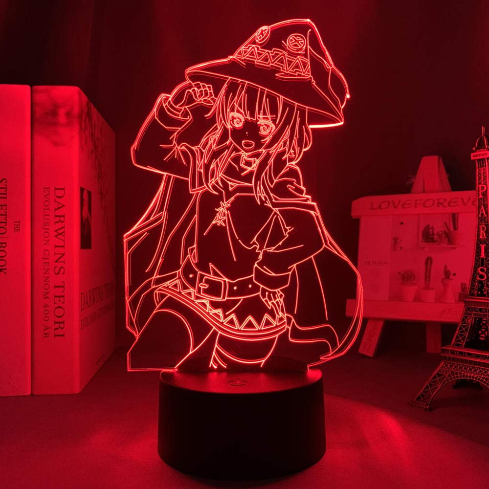 3D Night Light Illusion led Lamps Anime KonoSuba Megumin Led Night ...