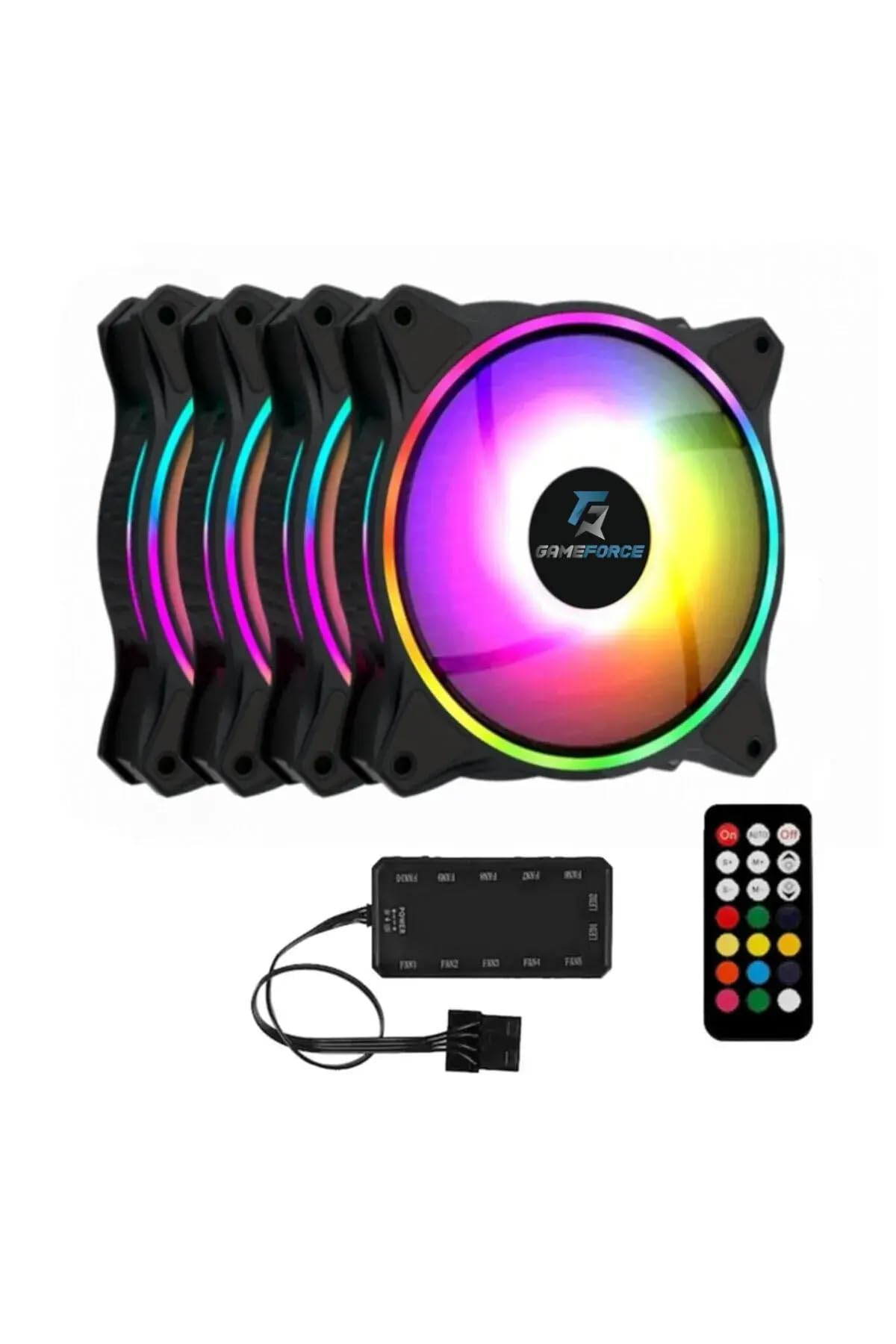 GAMEFORCE Core 4x120mm RGB fan : Amazon.com.tr: Bilgisayar