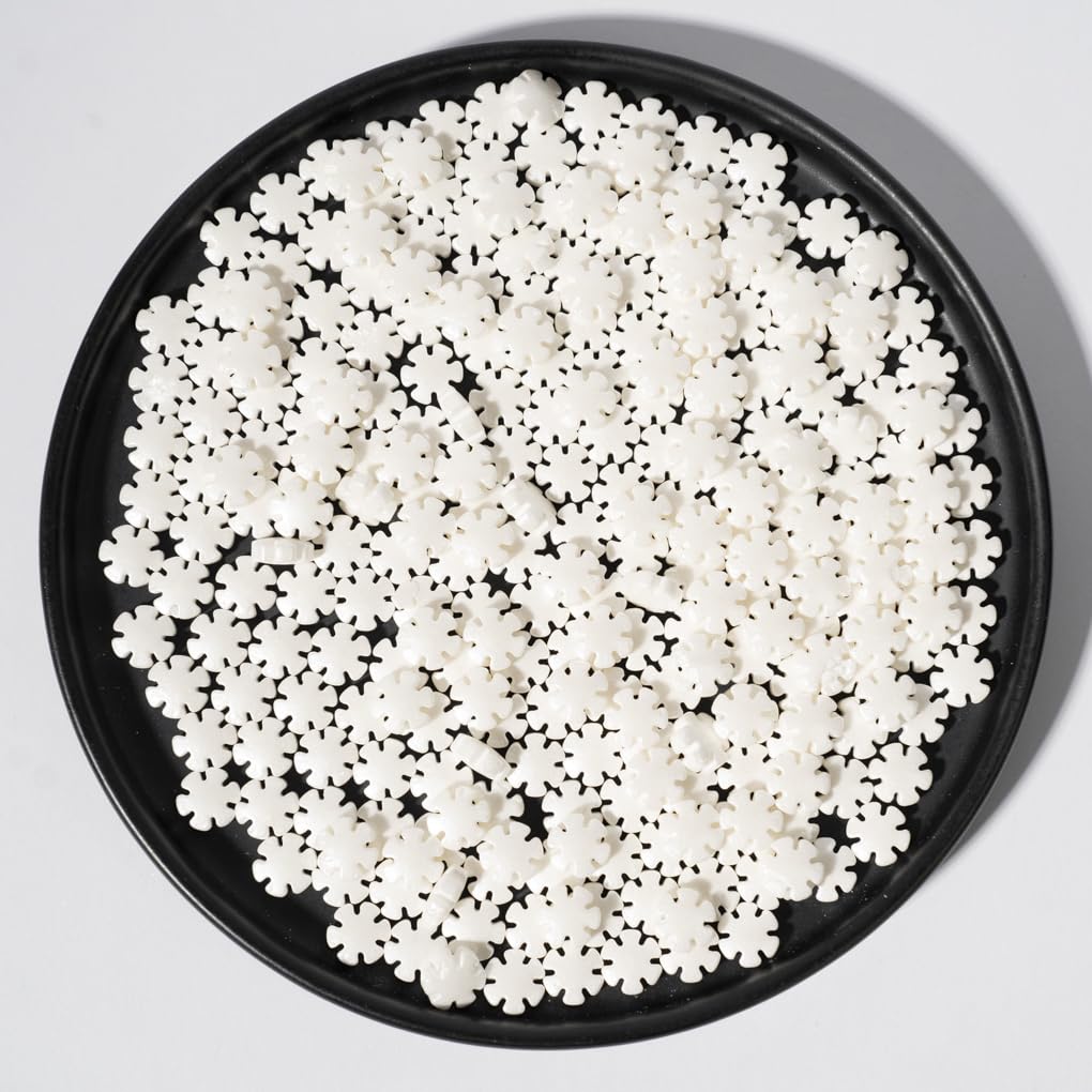 Snapklik.com : NIPEOR White Snow Snowflakes Sprinkles,Edible Pearl ...